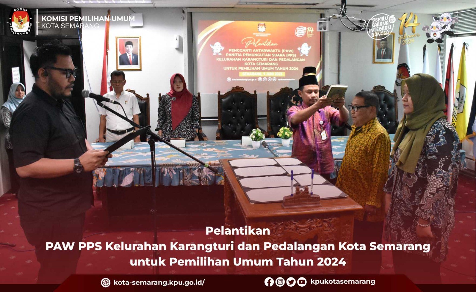 KPU KOTA-SEMARANG - Pelantikan PAW PPS Kelurahan Karangturi dan ...